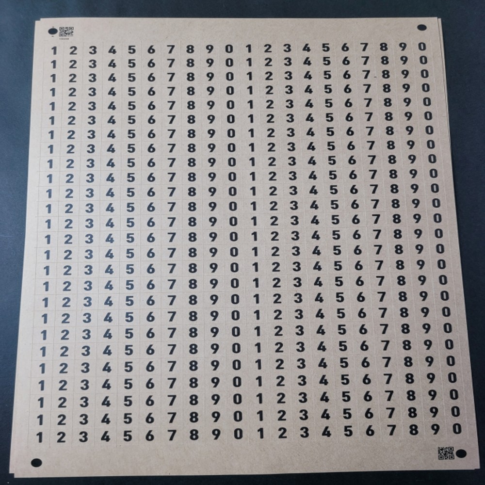 숫자 스티커 크라프트지 숫자 10mmx10mm 가게스티커 에덴티엠주 보안스티커 산업안전라벨un라벨롤라벨 전문