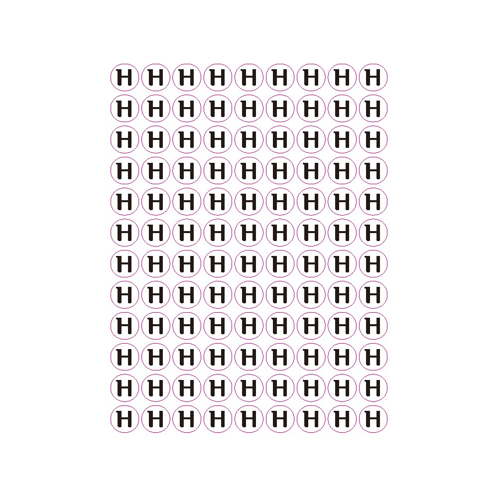 영어알파벳 H 원형 스티커 지름2cm 가게스티커 에덴티엠주 보안스티커 산업안전라벨un라벨롤라벨 전문