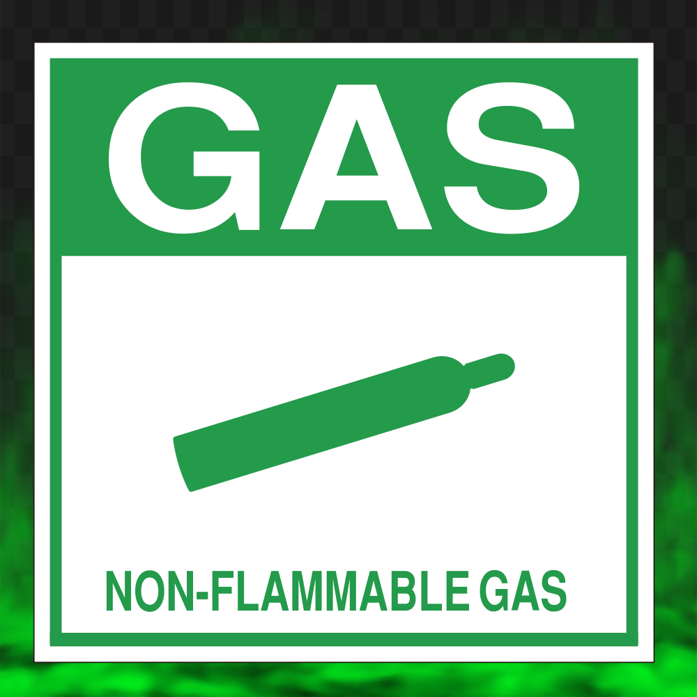 40x40cm 불인화성 가스 Nonflammable Gas 알림표지판 포맥스 표지판 산업안전 에덴티엠주 보안스티커